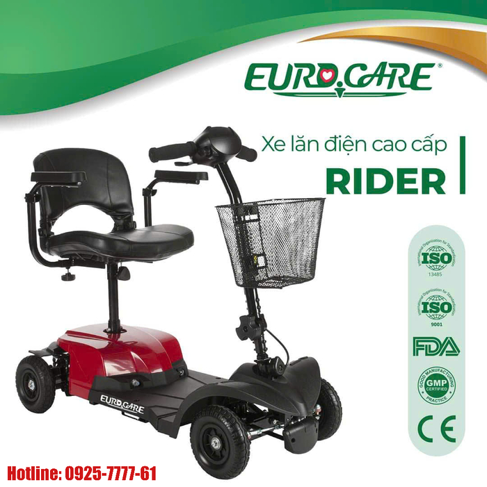 Xe điện 4 bánh Eurocare Rider chính hãng 100% tại Eurocare